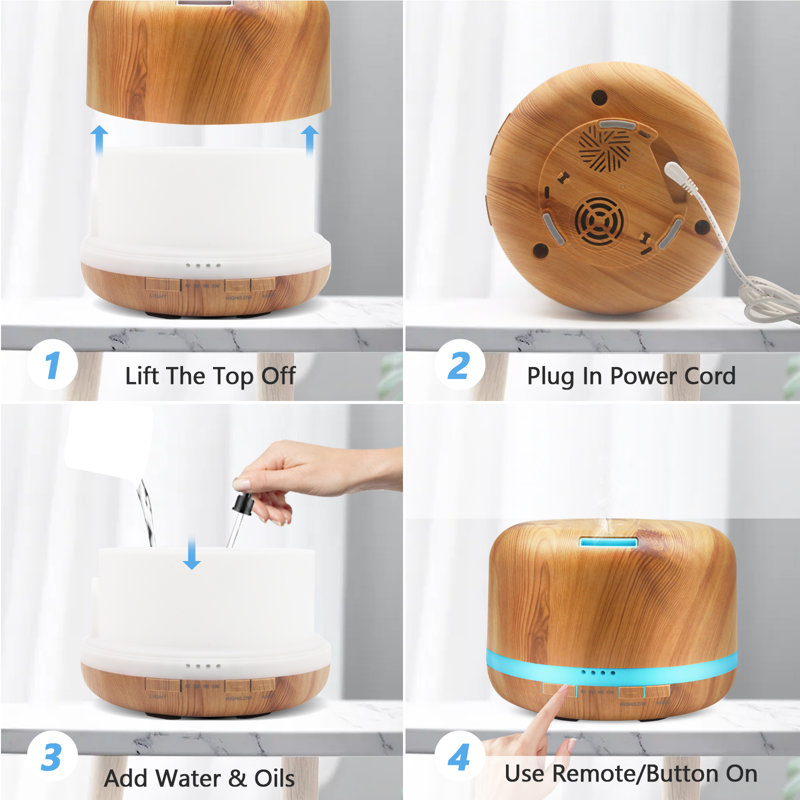 DAROMA 500ML Remote Essential Oil Diffuser & Reviews | Wayfair